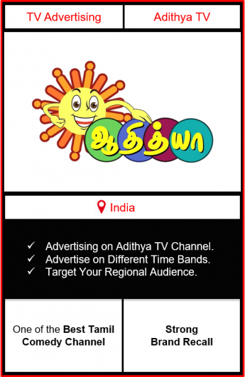 Advertising on Adithya TV Channel - Adithya TV Advertising