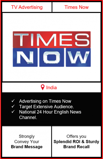 TV Advertising on Times Now Channel - Times Now Channel Television ...